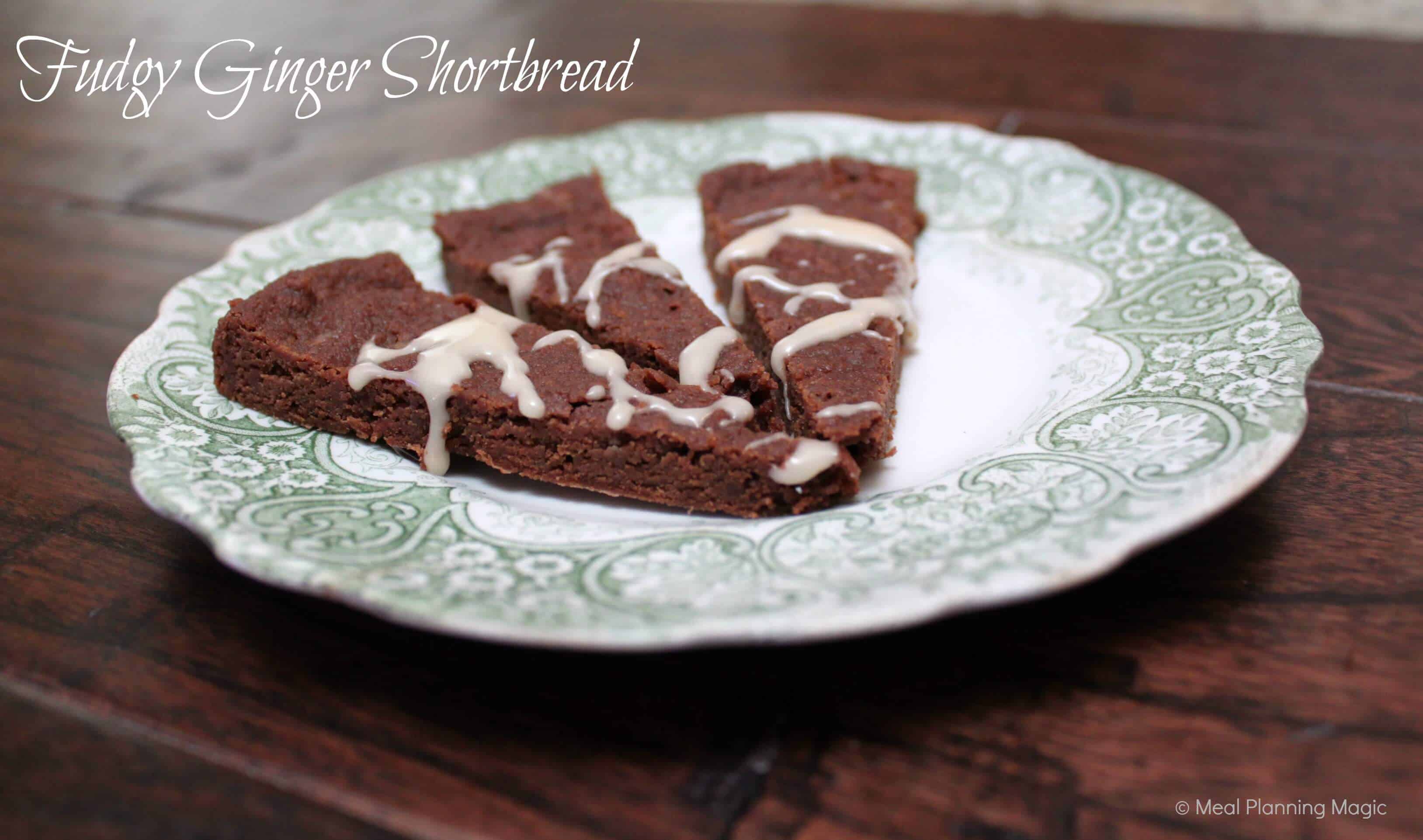 Fudgy Ginger Shortbread - Meal Planning Magic