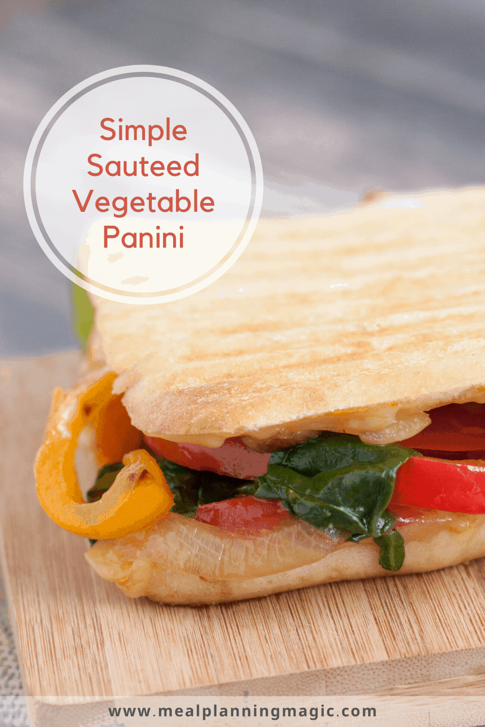 Simple Sauteed Vegetable Panini