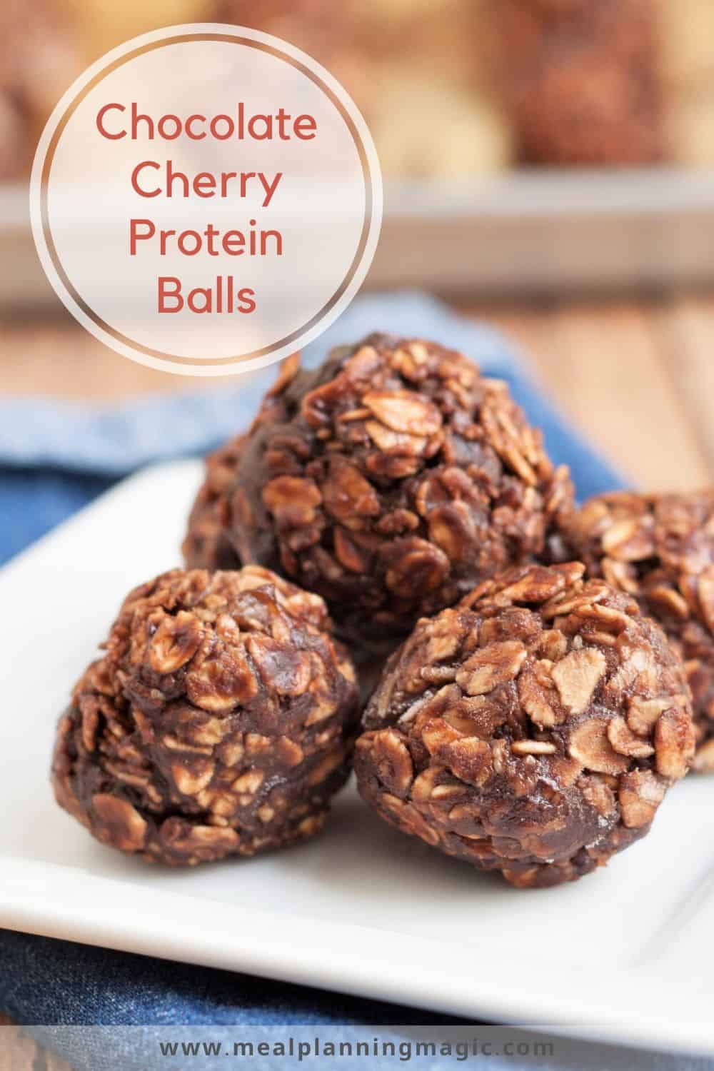 No Bake Chocolate Cherry Snack Bites