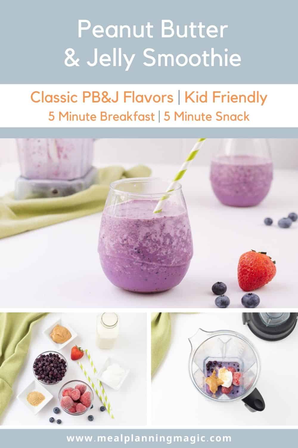 PB&J Smoothie - Meal Planning Magic