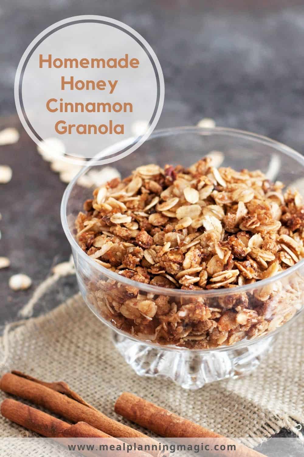 Slow Cooker Homemade Honey Cinnamon Granola Recipe - Meal Planning Magic