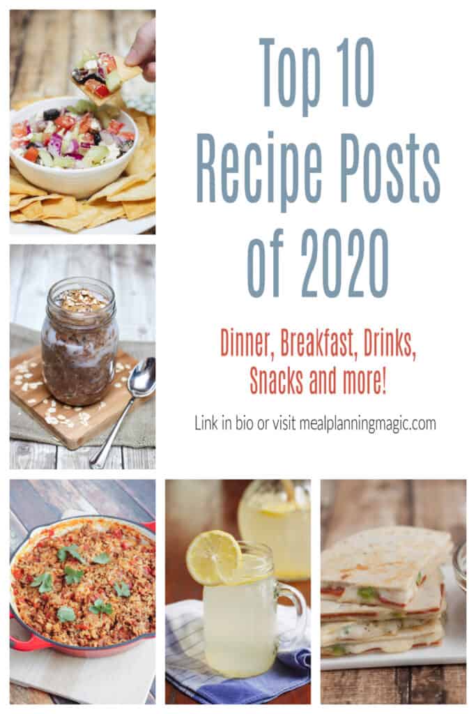 Top 10 Recipe Posts of 2020 - Meal Planning Magic