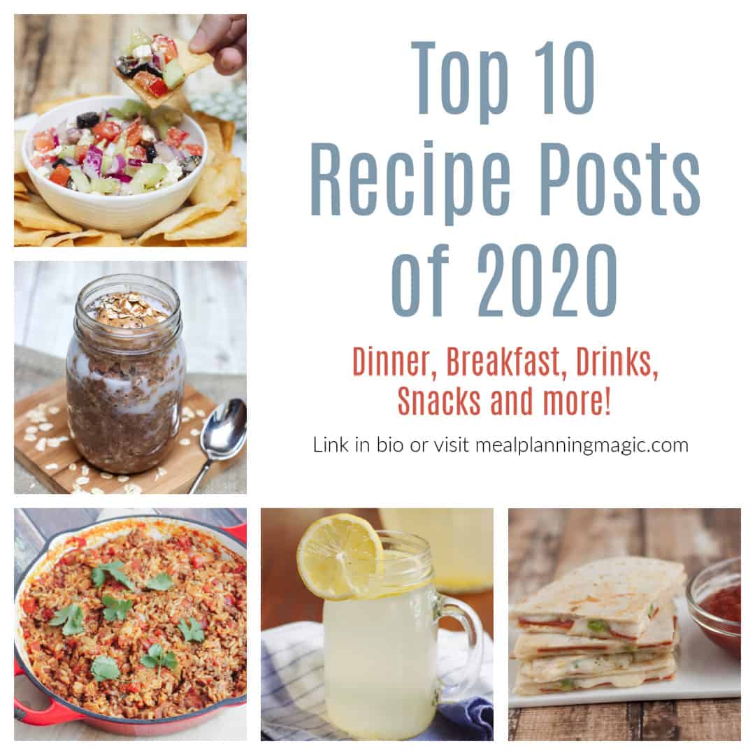 Top 10 Recipe Posts of 2020 - Meal Planning Magic